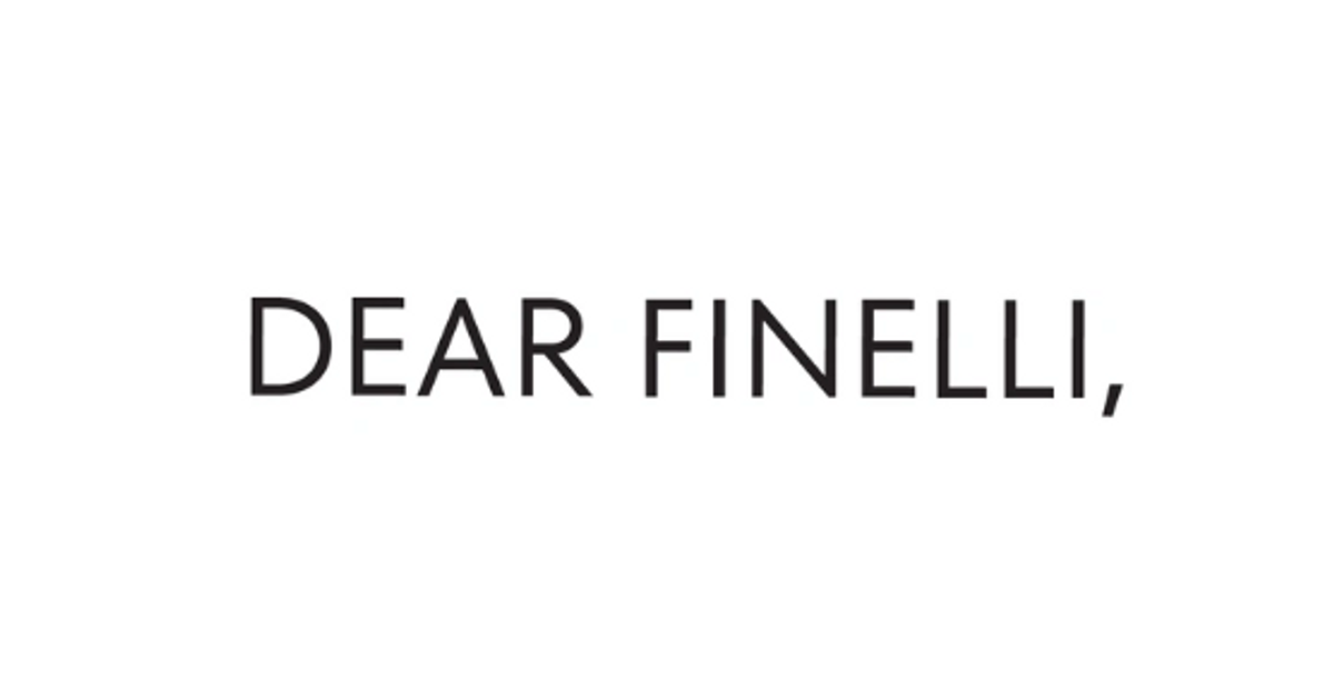 Dear Finelli